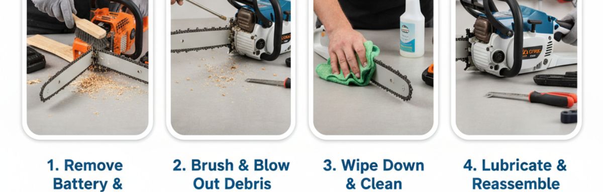How to Clean a Cordless Chainsaw – NEWBENY